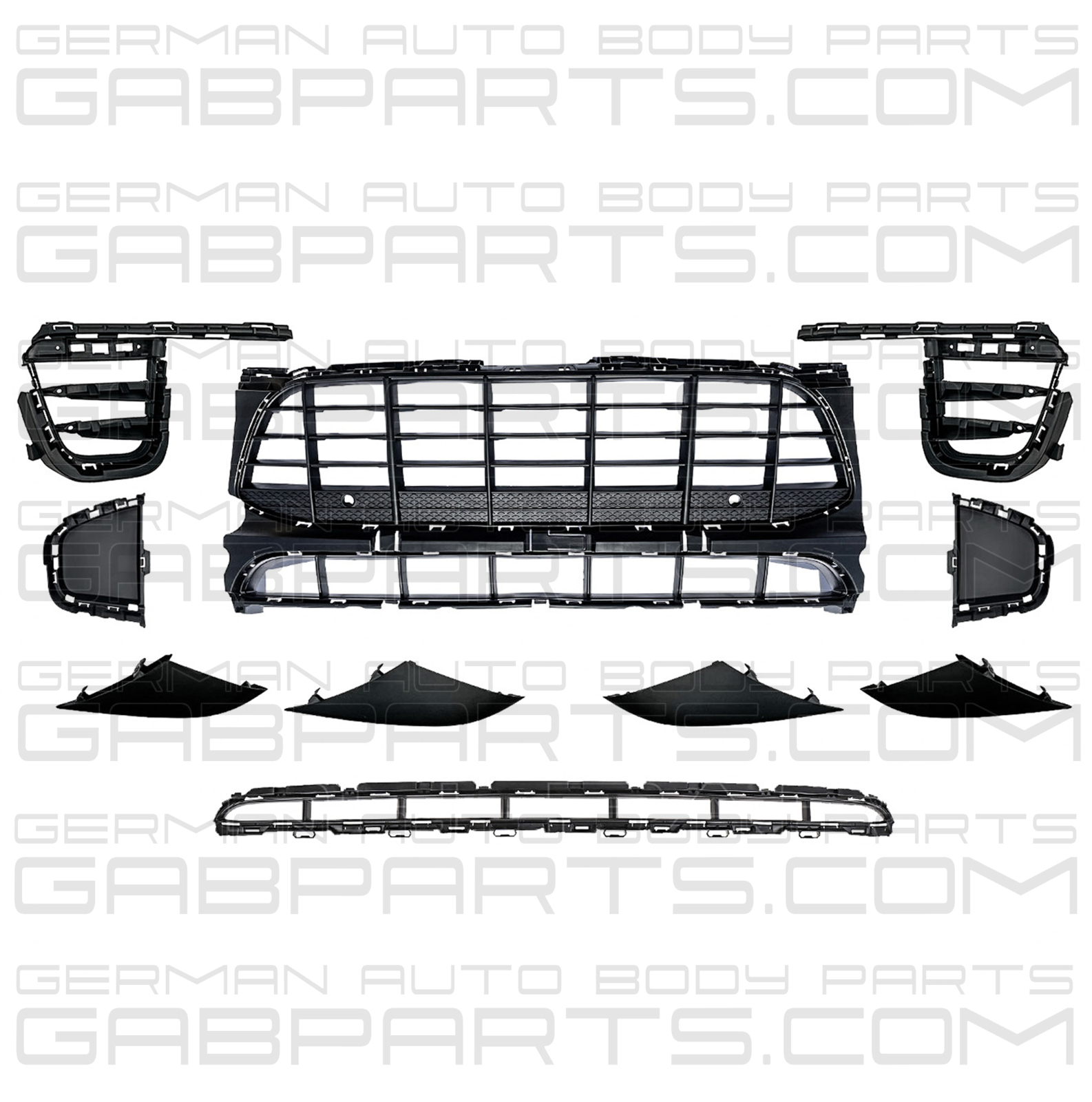 Porsche Macan 2014-2017 Front Bumper Cover Grille Trim 10PCS ...