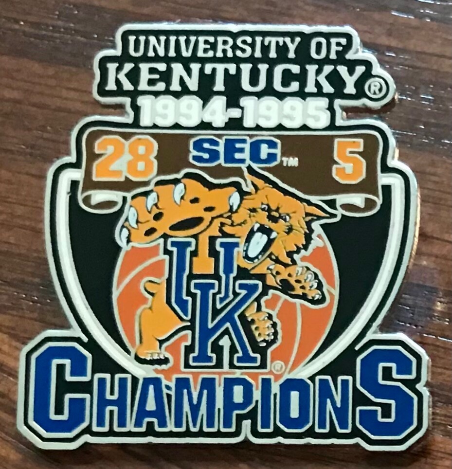 UNIVERSITY of KENTUCKY 1994-95 NCAA SEC CHAMPIONS PIN Willabee & Ward ...