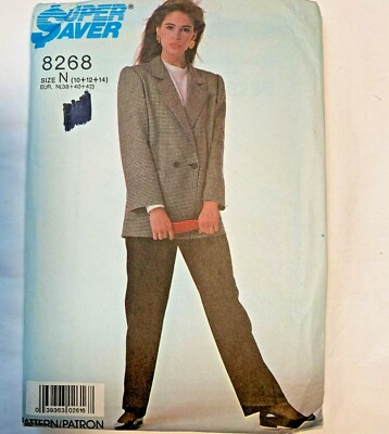 Simplicity Sewing Pattern Pants Suit Jacket # 8268 Uncut Size 10 12 14 ...