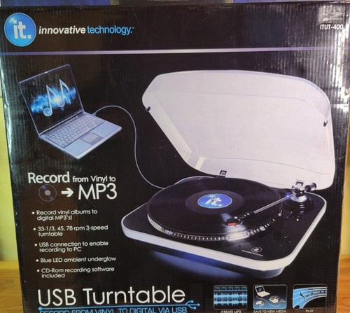 Innovative Technology ITUT400 Turntable Encode Vinyl to PC CD Laptop ...