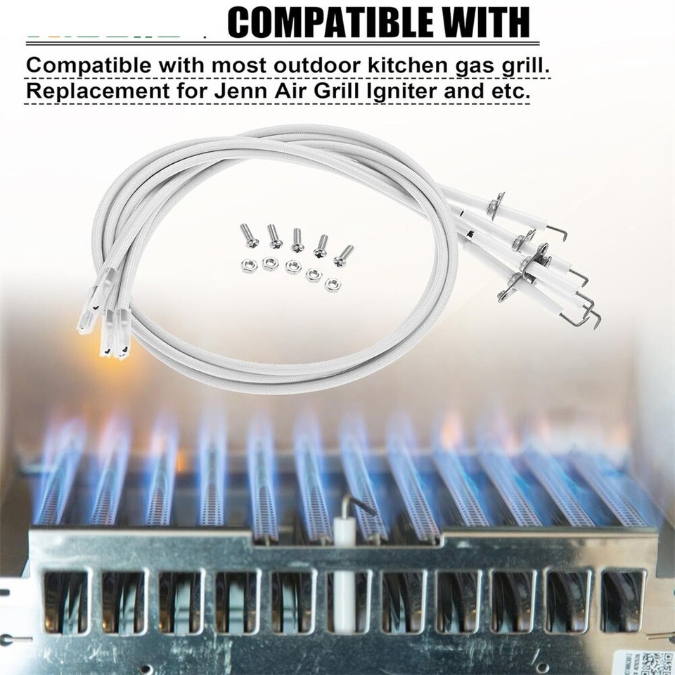 5PCS Ceramic Spark Electrode Igniter with Wire Lead Replacement for Gas ...