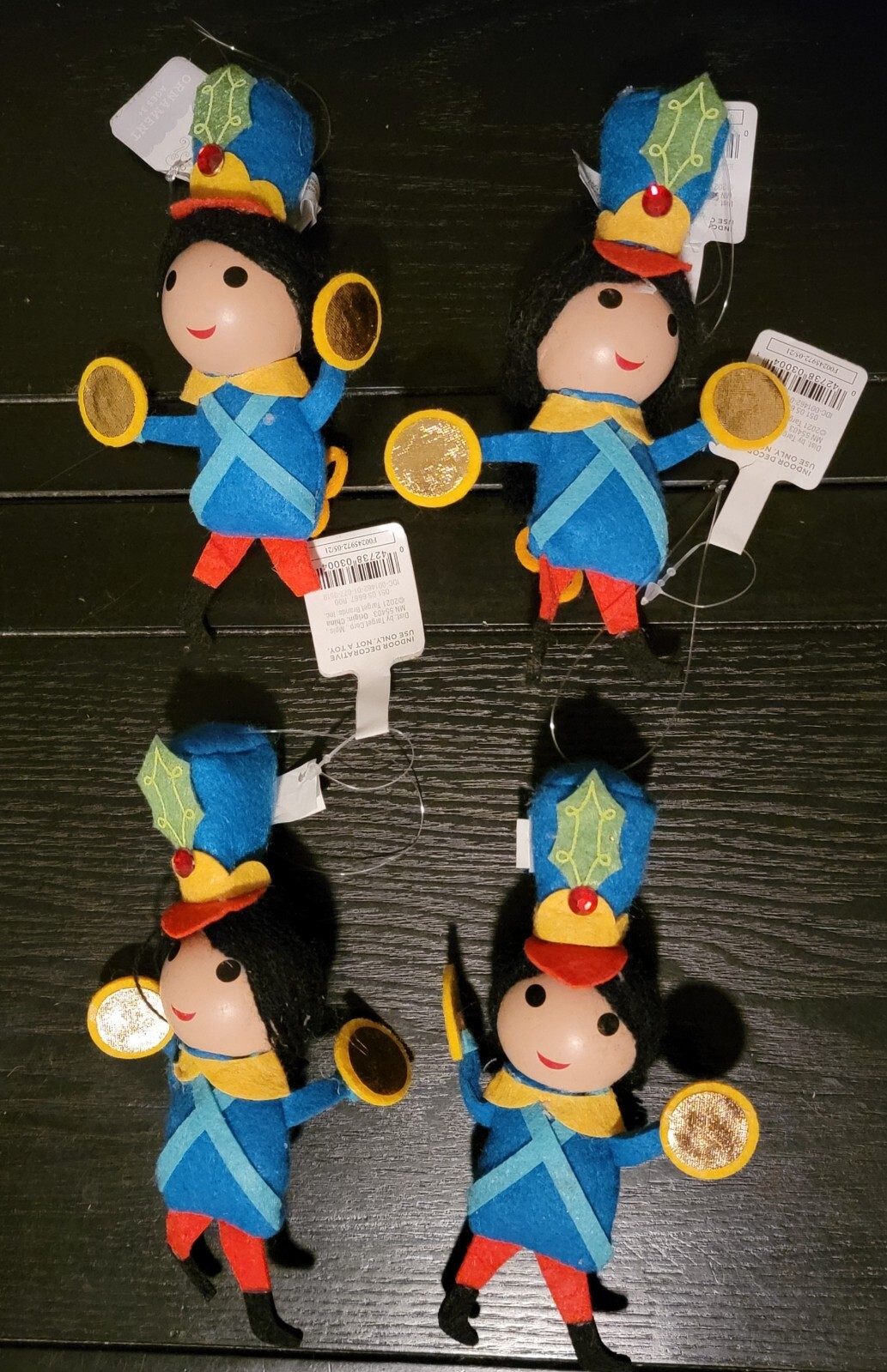 Set of 4 Band Kid with Cymbals Christmas Tree Ornaments - Wondershop | eBay