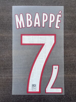 #7 MBAPPE (YOUTH) NAME NUMBER SET FOR PSG FRANCE 2019/2020 JERSEY ...