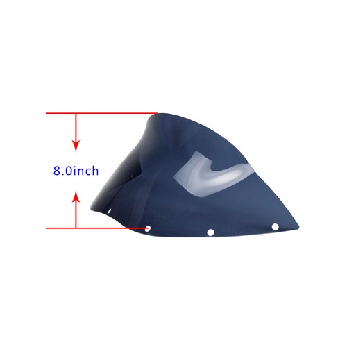 8.0" Black Blue FXRT Fairing Windshield for Harley Dyna Street Fat Bob ...