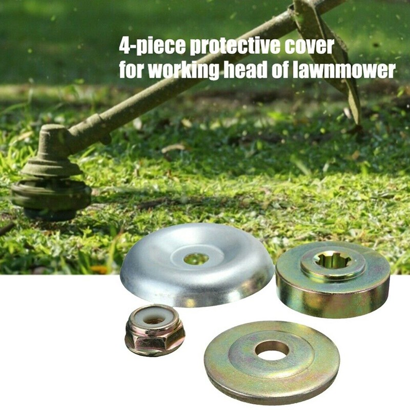 4 In 1 Lawn Mower Metal Gearbox Blade Nut Fixed Kit Protection Cover ...