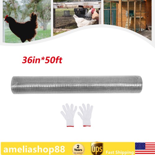 1/4inch Welded Wire Galvanized Mesh Rabbit Fence Roll 36in * 50ft ...
