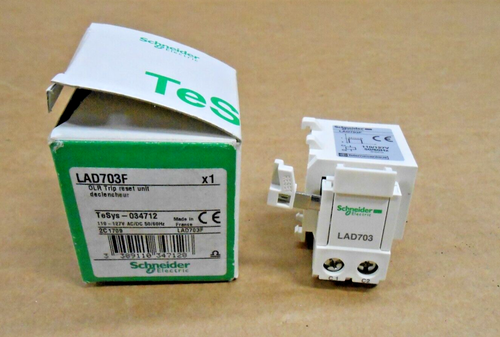 SCHNEIDER LAD703F THERMAL OVERLOAD RELAY 110 VAC/DC 50/60 HZ (2 AVAIL ...