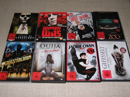DVD Sammlung Horror und Action FSK 18 - neuwertig - 16 Stück mit 27 ...