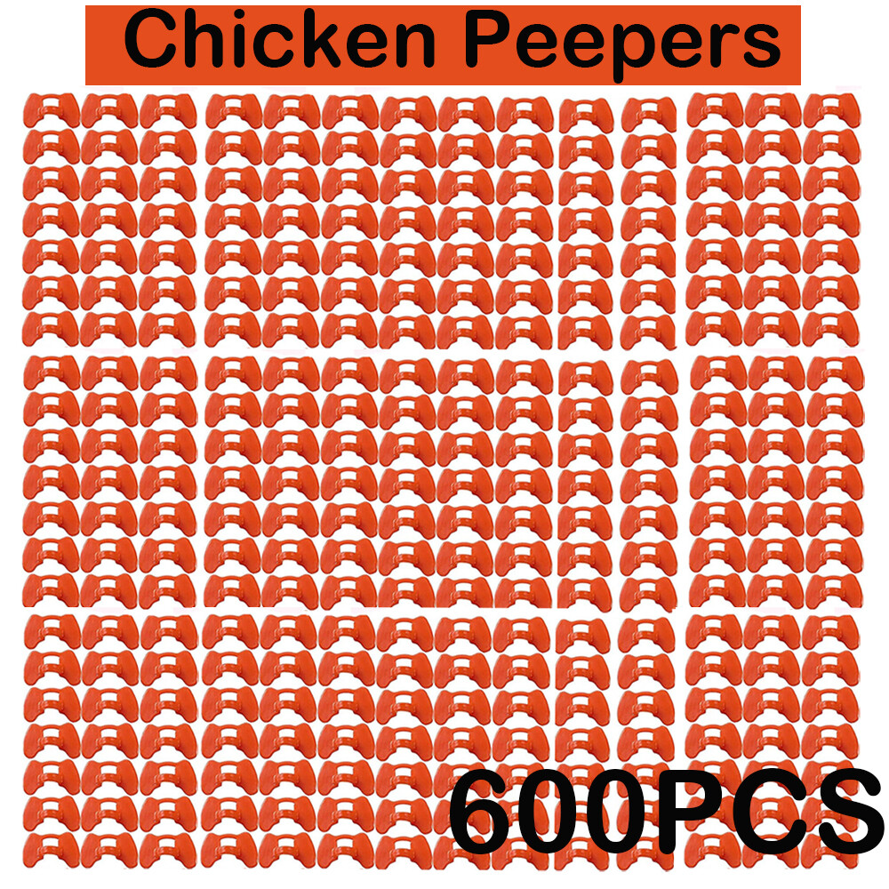600pcs Pinless Chicken Peepers Pheasant Poultry Blinders Spectacles Eye ...