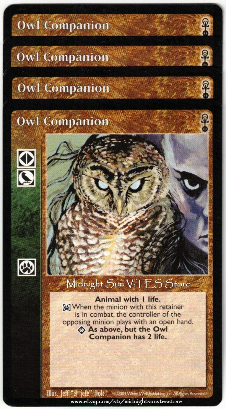 Owl Companion x4 Anarchs V:TES VTES Vampire CCG | eBay