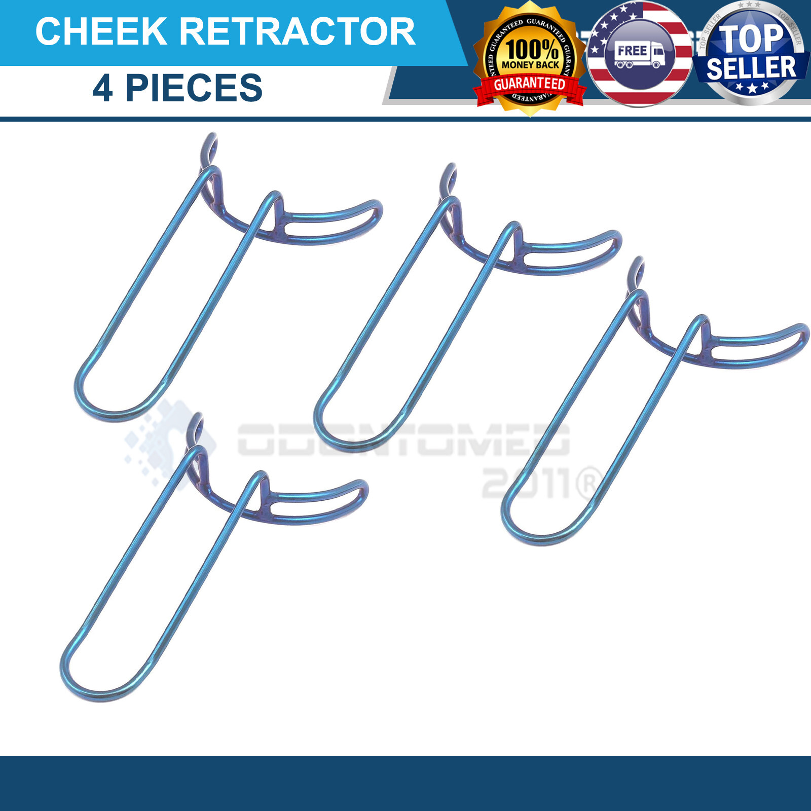 4 Vestibulum Lip Cheek Retractor Dental Oral Surgery Retractor BLUE ...