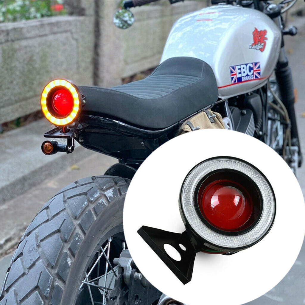 Old School Motorcycle Led Brake Lights Universal Motorcycle Mini Bates