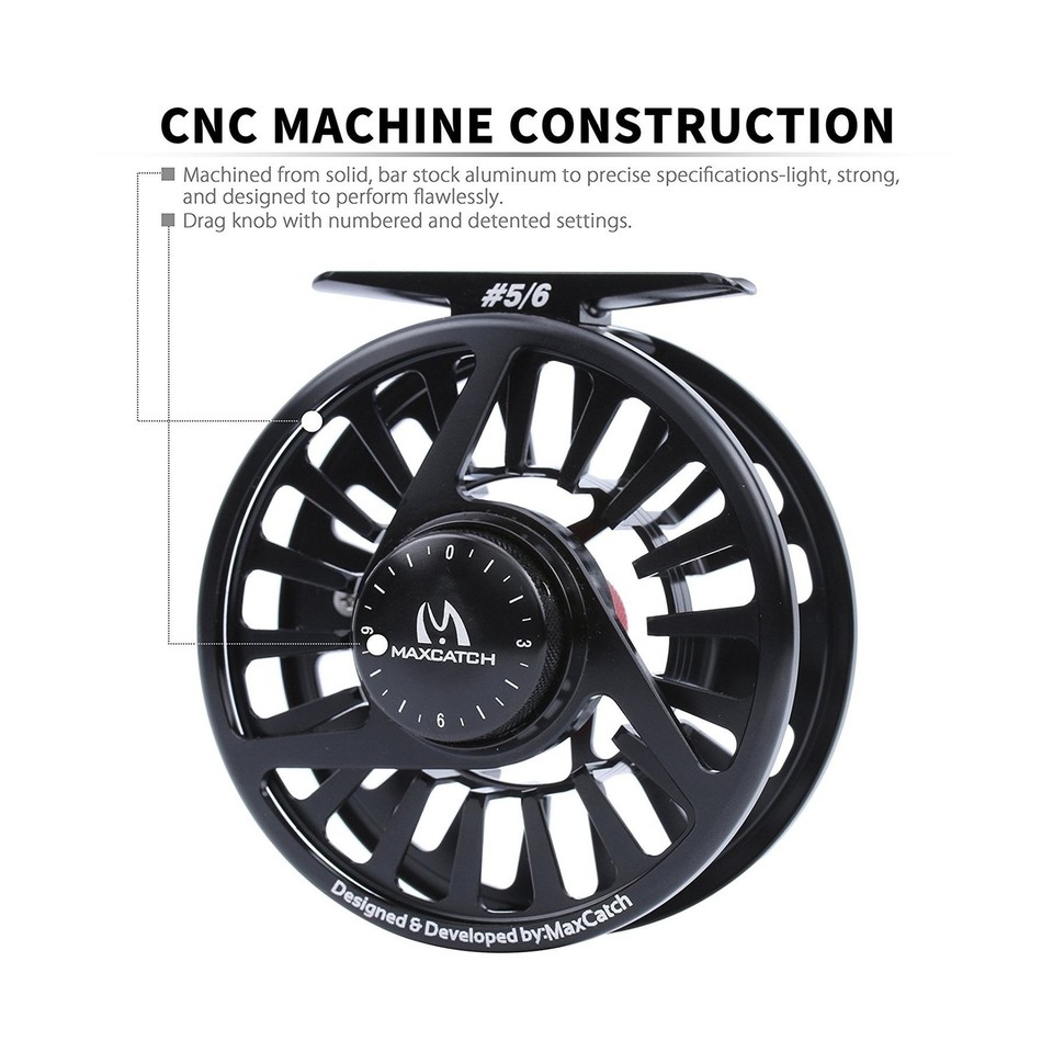 Maxcatch Premier Fly Fishing Rod with Avid Fly Reel and Rod Case: 3/4 ...