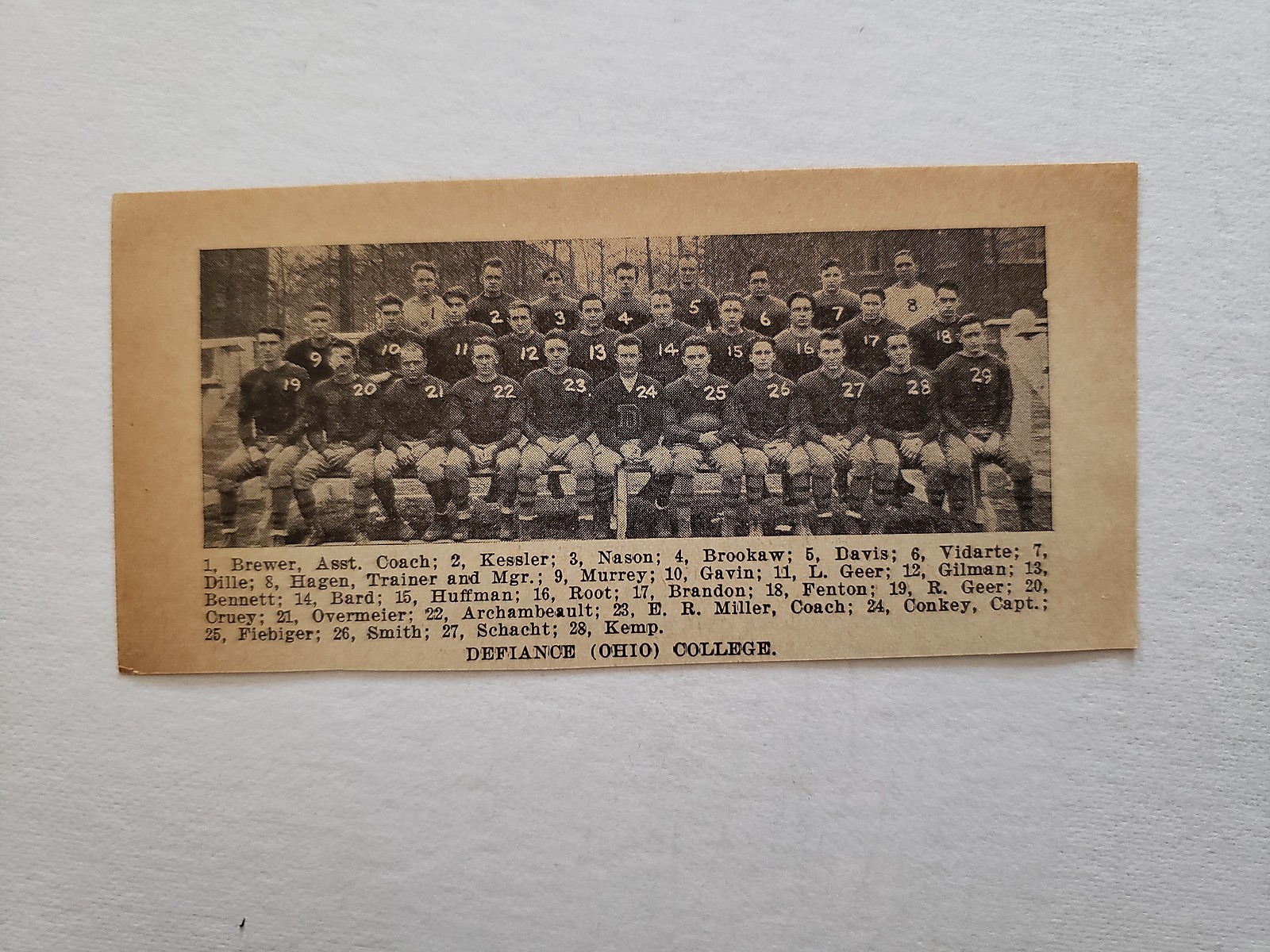 Defiance Ohio College 1924 Football Team Picture RARE | eBay