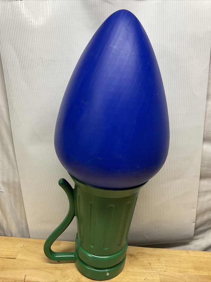 General Foam 28" Giant Blue C-7 Christmas Light Bulb Blow Mold Works ...