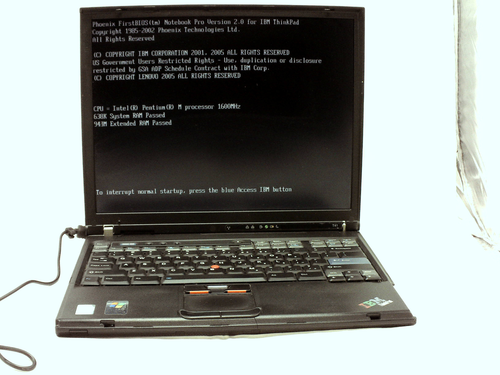 Vintage IBM ThinkPad T41 Type 2373 Pentium M 1.6 GHz 1 GB RAM POWER ...