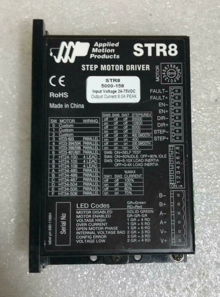APPLIED MOTION PRODUCTS STR8 (5000-158) DC ADVANCED MICROSTEP DRIVE | eBay