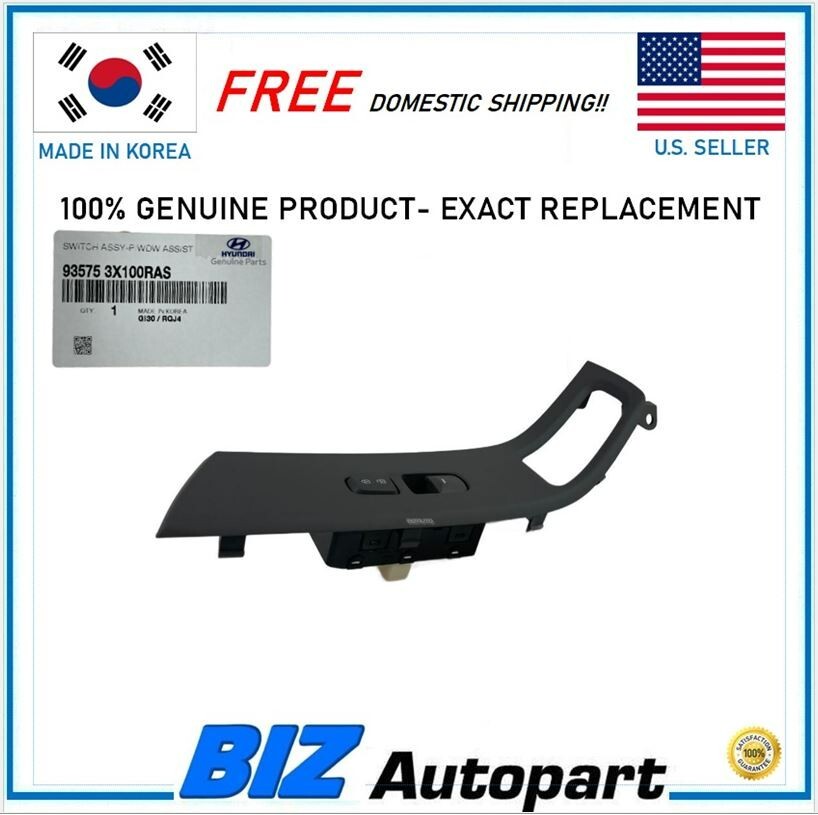 GENUINE ! WINDOW SWITCH, RH FOR 2011-2014 HYUNDAI ELANTRA/COUPE # 93575 ...