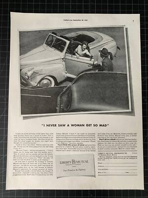 Vintage 1941 Liberty Mutual Insurance Print Ad | eBay