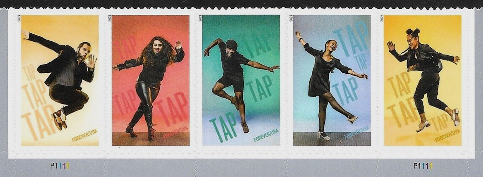 TAP DANCE TAP TAP TAP MOVES 2021 US TAP DANCERS 5 FOREVER STAMP PLATE ...