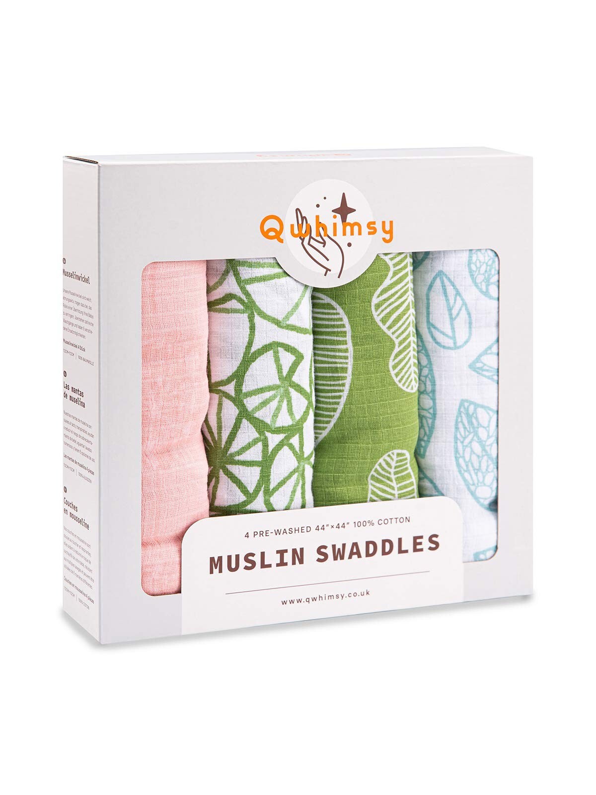 Swaddle Cloths - Pack of 4 Universal Baby Blankets - Cotton Muslin Soft ...