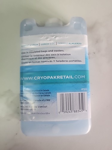 Cryopak The Canadian Chill Icepak Reusable Ice Pack BPA-Free 8 oz 3”x5 ...