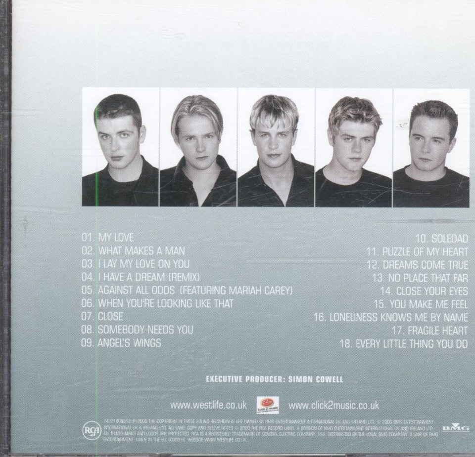 Westlife Coast To Coast CD Europa RCA 2000 CD. Ha Adesivo Informativo ...
