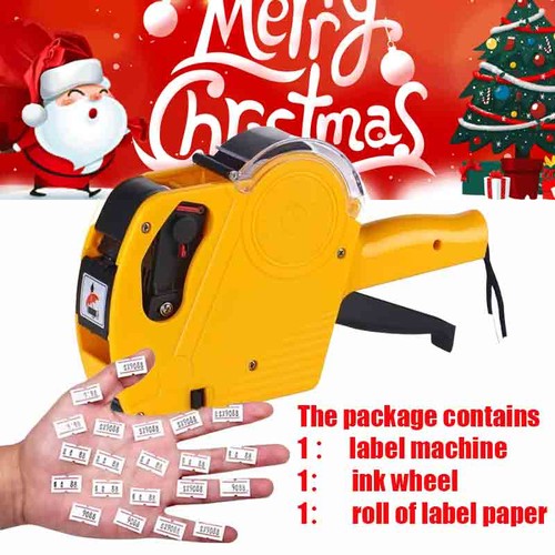 MX-5500 8 Digits Price Tag Gun Labeler Labeller + 500 Sticker labels ...