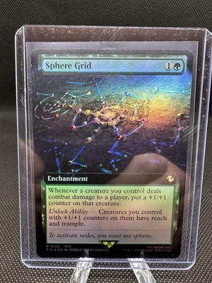 Sphere Grid FOIL Extended Art 0123 Final Fantasy Commander FIC MTG Rare ...