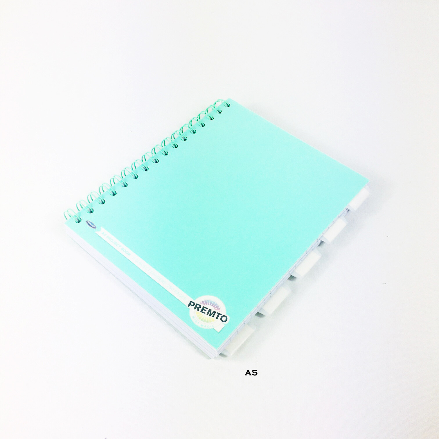 A4/A5 Project Book Spiral Notebook 250Pages 5 Subject Dividers Pad ...