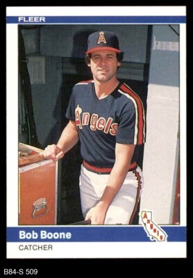 1984 Fleer #509 Bob Boone Angels 8 - NM/MT | eBay