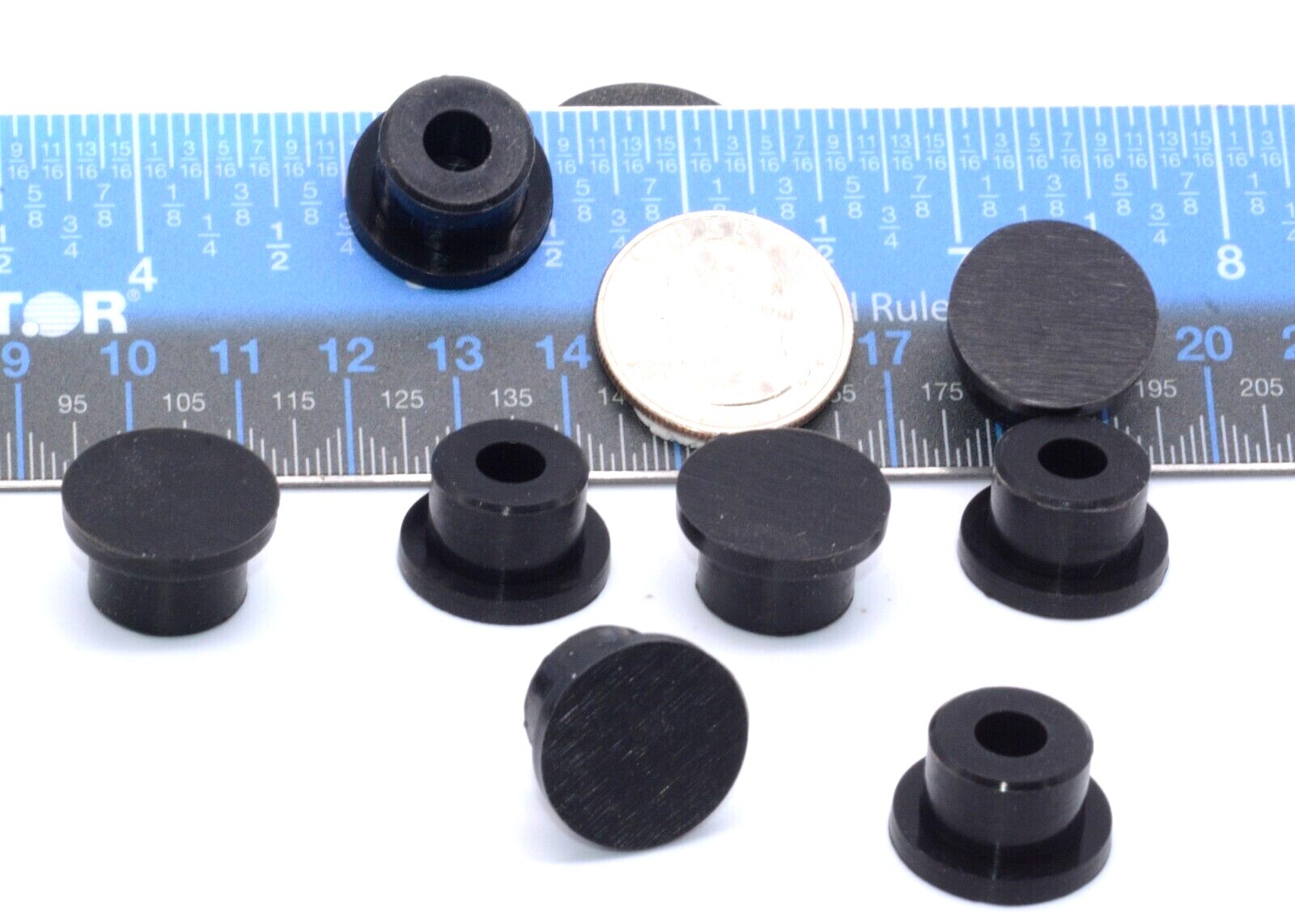 1/2” Rubber Hole Plugs Push In Foot Bumper Compression Stem Various ...
