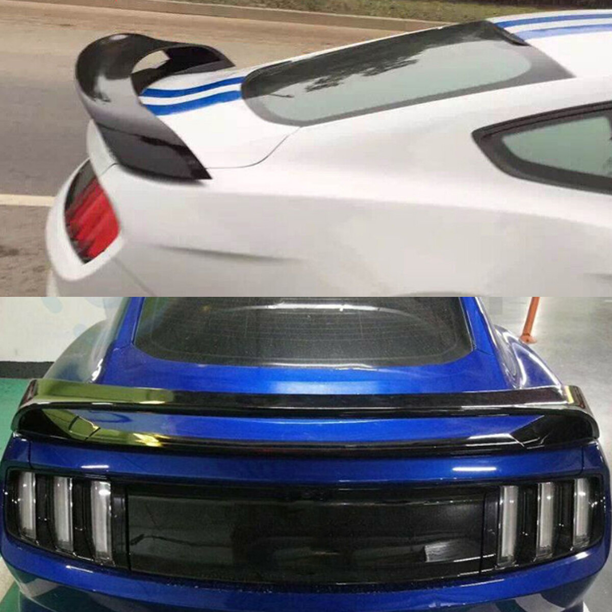 Rear Trunk Spoiler Wing Lip Gloss Black Fit For Ford Mustang GT350 ...
