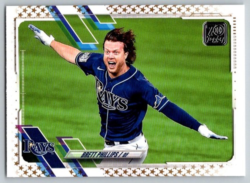 2021 SERIES 2 GOLD STAR PARALLEL BRETT PHILLIPS TAMPA BAY RAYS #586 ...