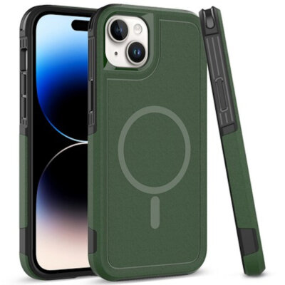 TUFF Hybrid Armor Case with MagSafe for iPhone 15 Plus - Green | eBay