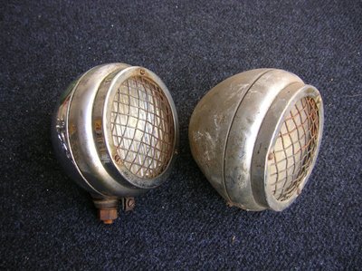 2 NOTEK LAMPS LIGHTS FOG KDF WW2 VW SPLIT VOLKSWAGEN VINTAGE MERCEDES ...