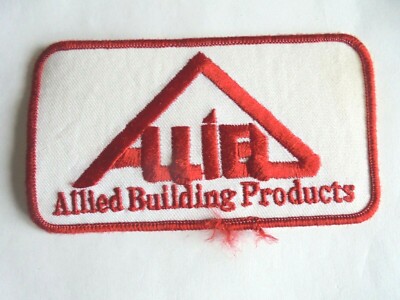 Cool Vintage Allied Building Products Advertising Employee Cloth Patch ...