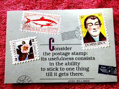 "CONSIDER THE POSTAGE STAMP" COMIC COLOUR POSTCARD [254] | eBay
