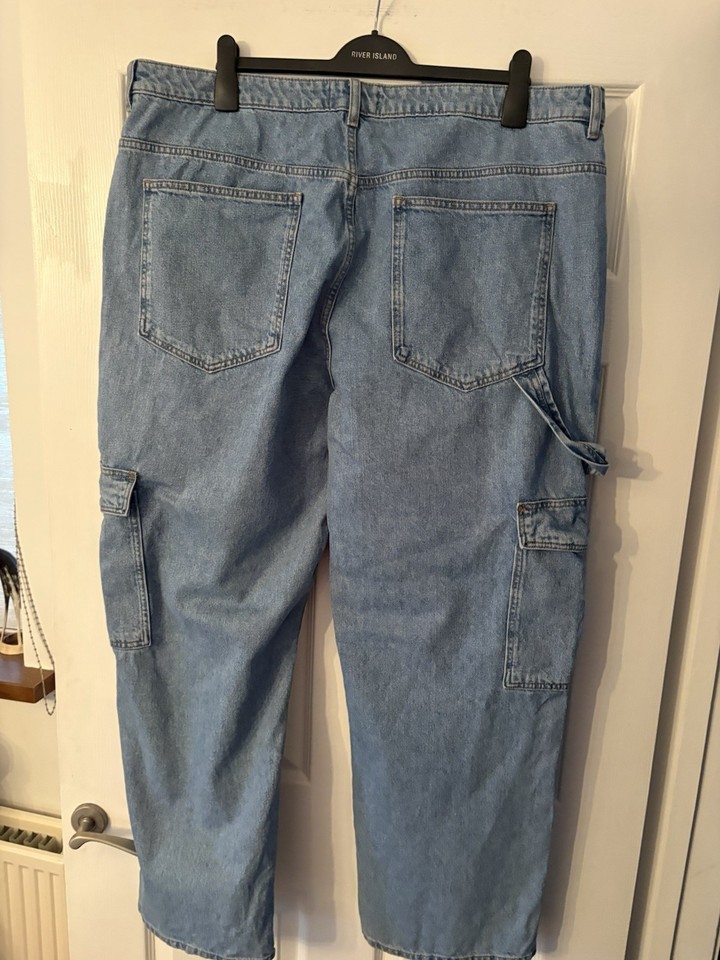 New Look Ladies Wide Leg Combat Style Pocket Denim Jeans Size 22 | eBay UK