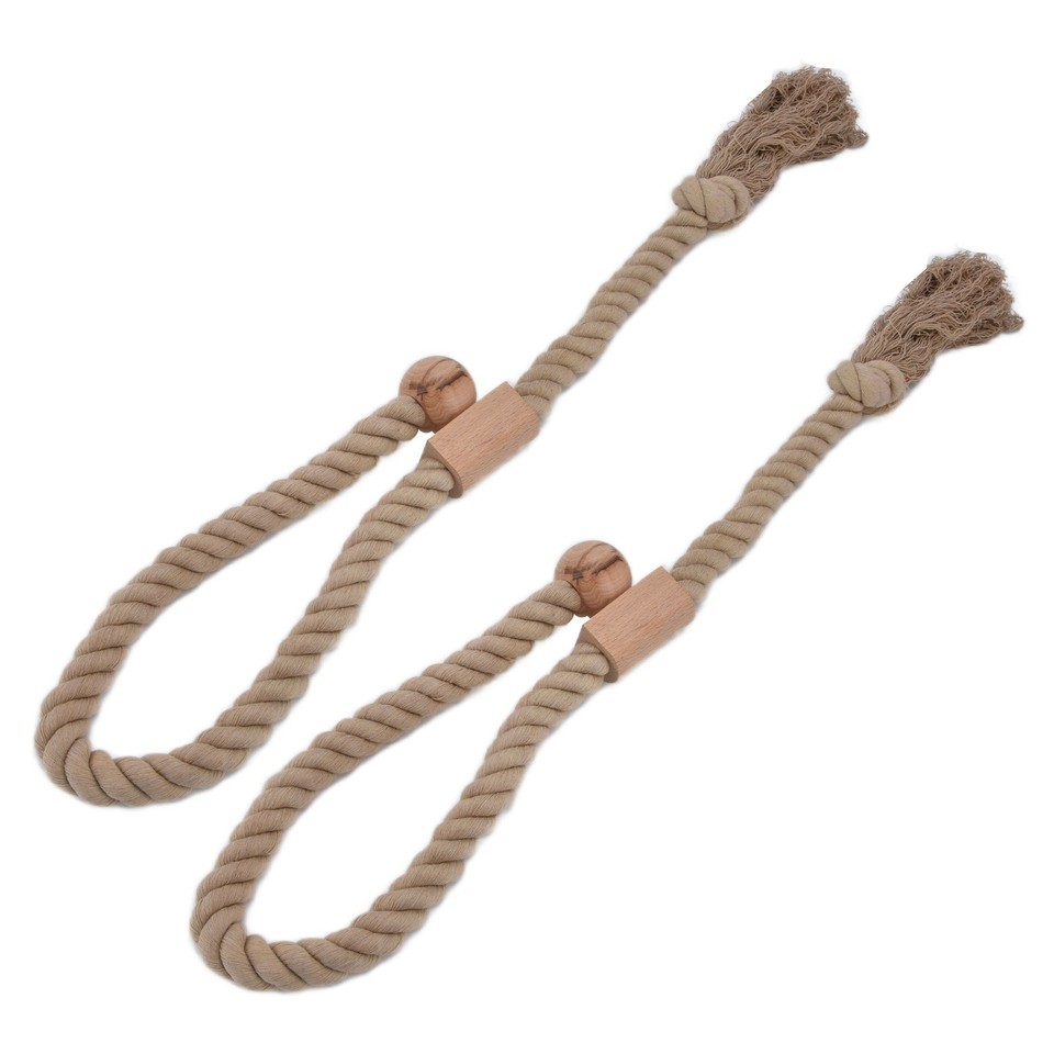 (Dark Color)2PCS Curtain Tieback Cotton Curtain Holdback Rope Curtain ...
