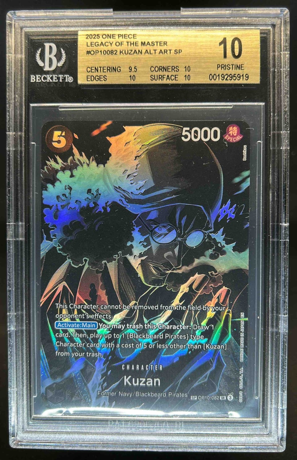 2025 One Piece Legacy of the Master Kuzan Special Alt Art #OP10-082 BGS ...