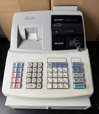 Sharp XE-A203 Cash Register With 4 Keys *TESTED & WORKS* | eBay