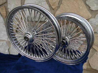 21X3.5 & 18X5.5 DNA MAMMOTH 52 SPOKE FAT DADDY WHEELS HARLEY SOFTAIL ...