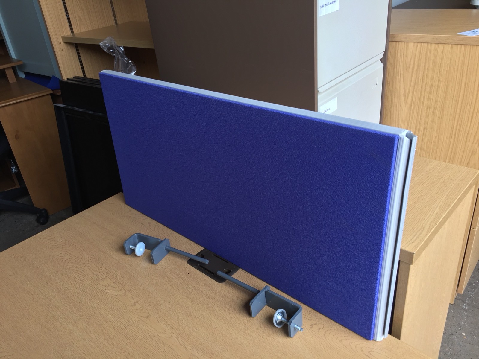 Blue Straight Screens Partition Desk Dividers Office Furniture | eBay UK