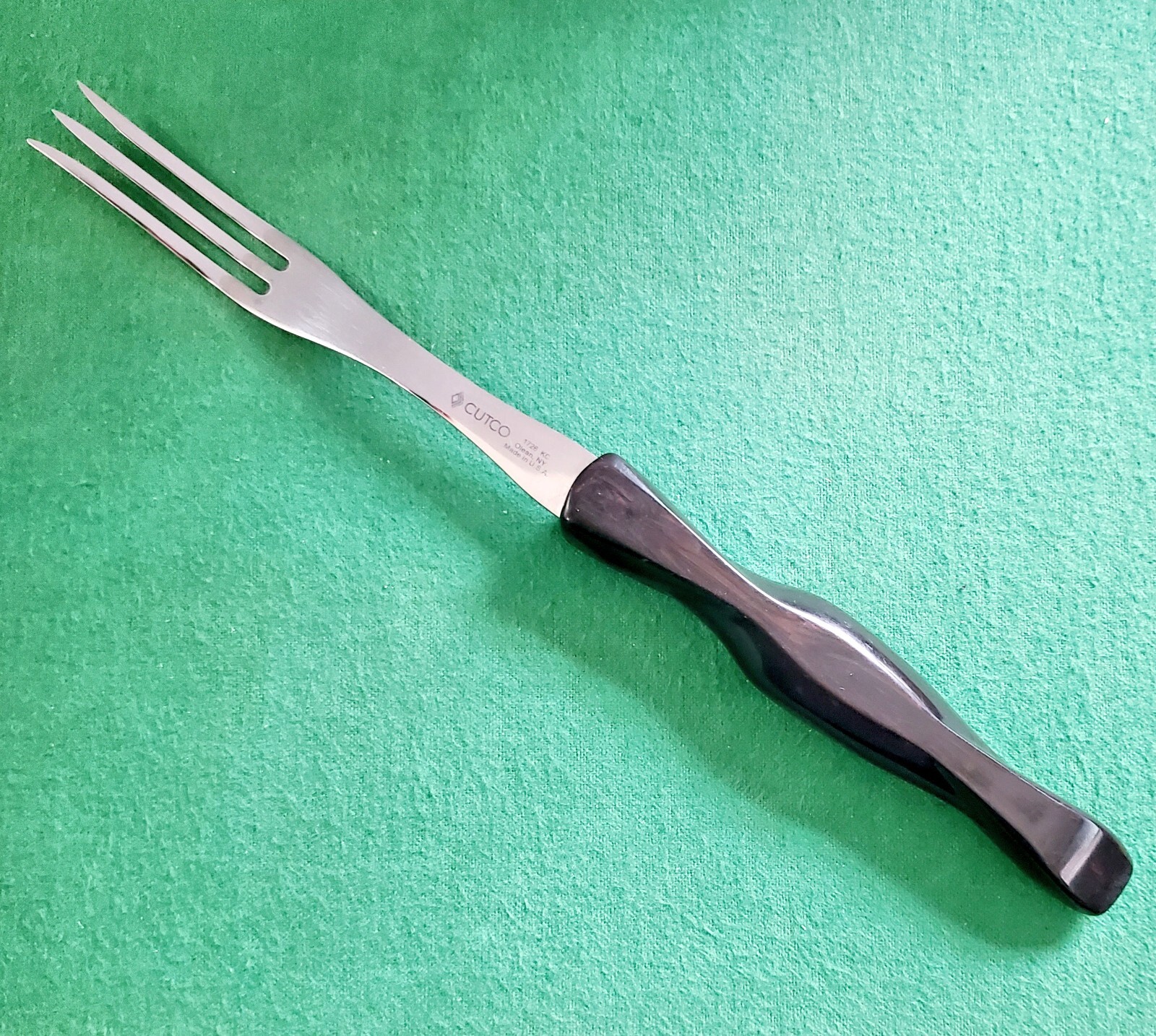 CUTCO 1716 KG CUTCO TURNING FORK 3-TINE BROWN MARBLE GORGEOUS | eBay
