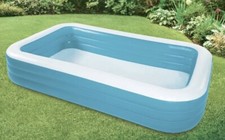 Play Day KB0530000138 120"x72"x22" Rectangular Inflatable Family Pool ...