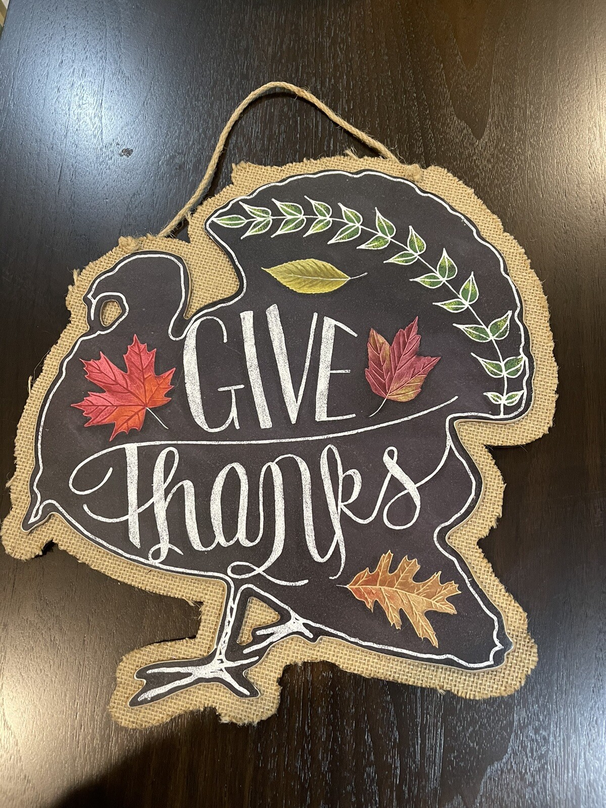 Large Seasons by Nicole Fall Thanksgiving turkey Give Thanks wall ...