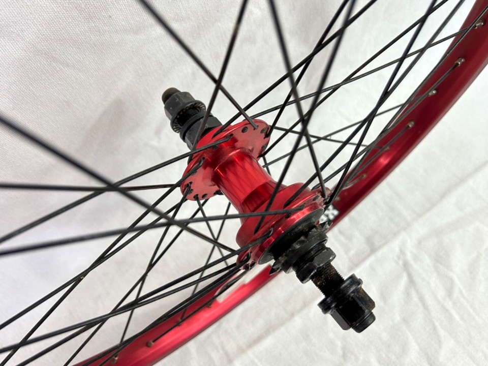 1 PAIR BMX 20 inch X Rims MUS 30 10t Freewheel Old Mid School Freestyle ...