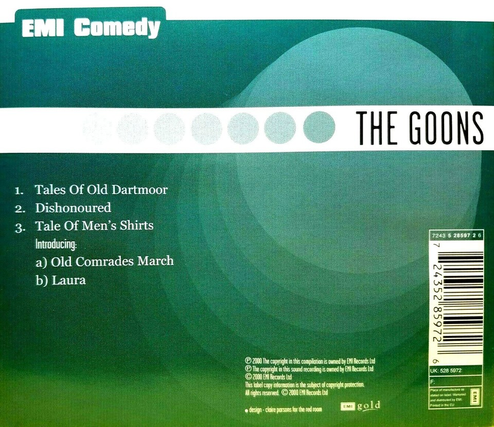 GOONS - Classic Comedy Sketches - CD 2000 EXCELLENT / MINT CONDITION ...