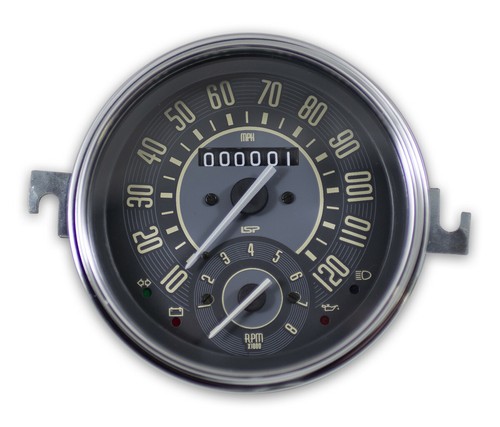 VW MPH SPEEDOMETER & TACH COMBO GAUGE ISP west Beetle Bus Ghia 8000rpm ...